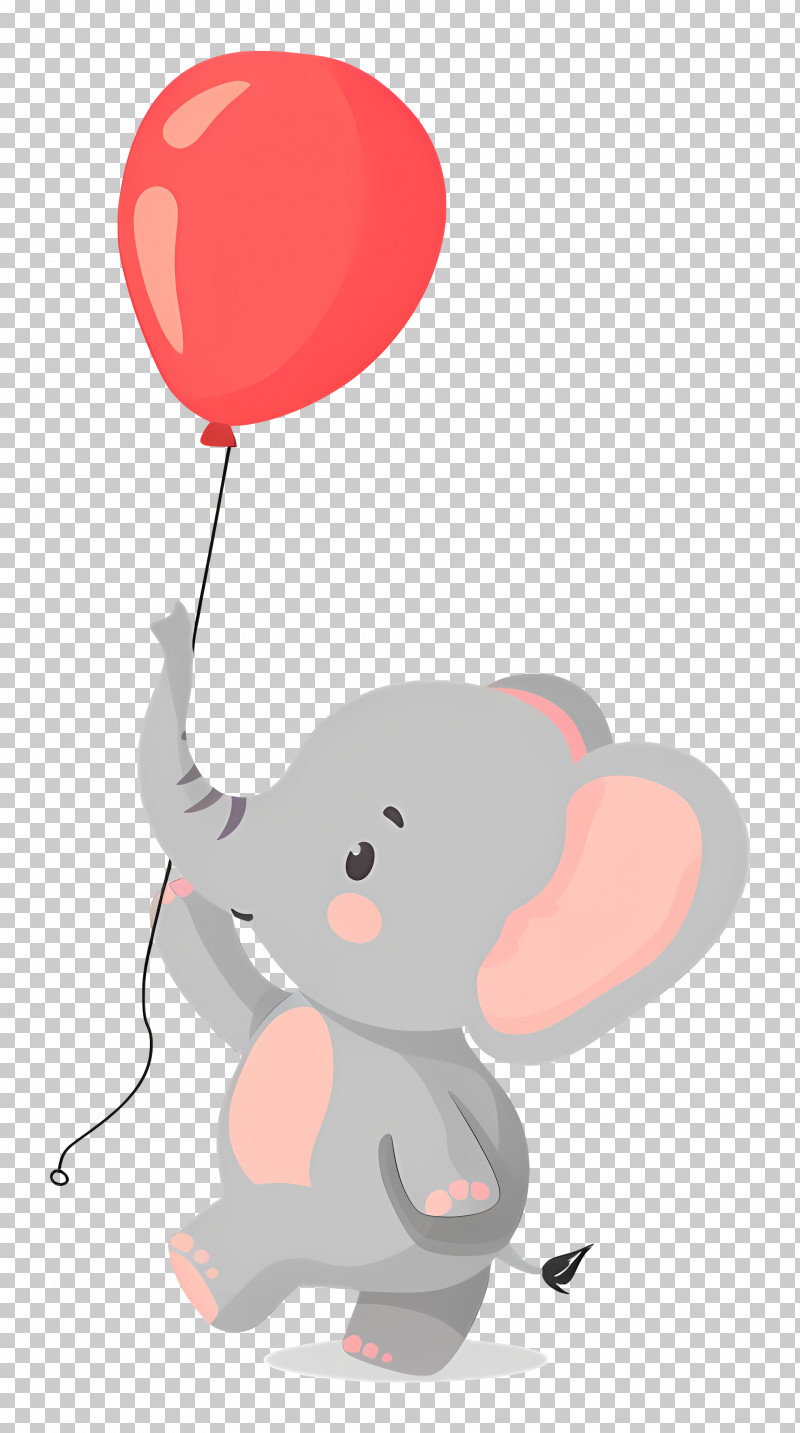 Baby Elephant - Cute Elephant With Red Balloon PNG, Clipart, Baby ...