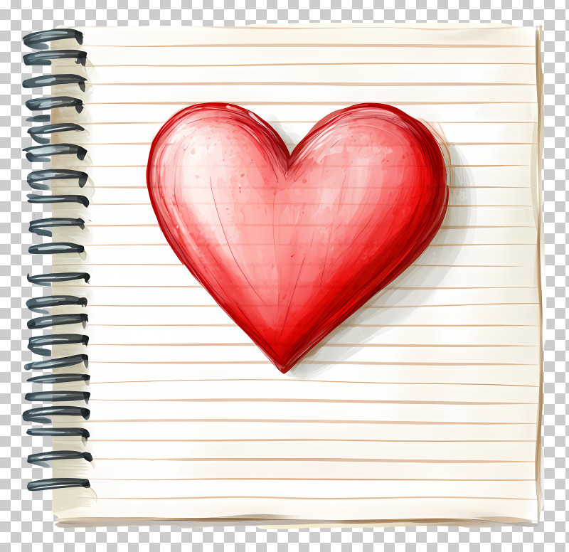 Love Note - Heart On Notebook For Romantic Notes PNG, Clipart, Artistic ...