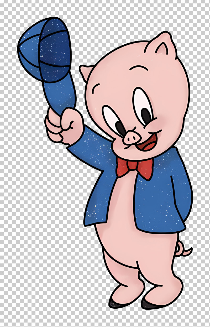 Porky Pig - Cartoon Pig Waving Hat PNG, Clipart, Animated Character ...