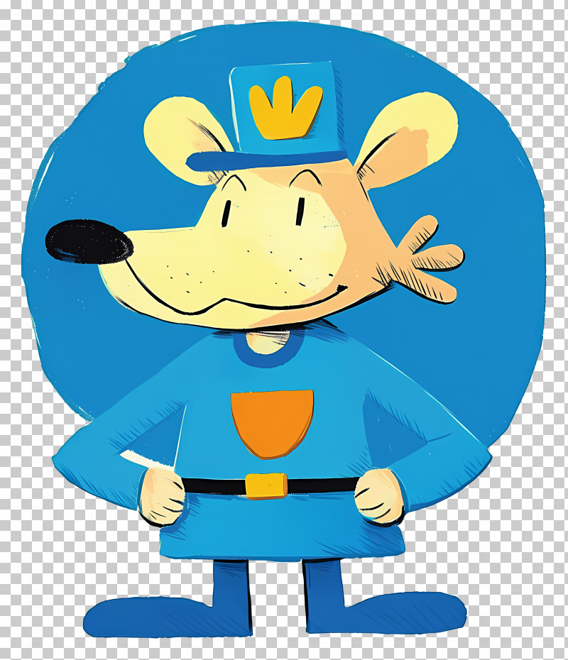 Dog Man - Cartoon Dog In Blue Police Uniform PNG, Clipart, Badge ...