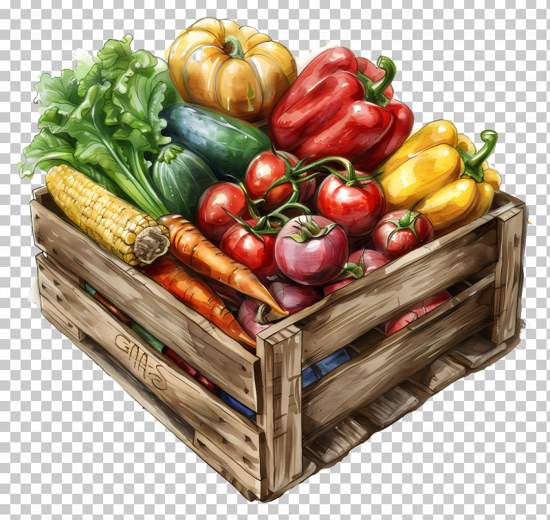 Crate Of Vegetables - Fresh Wooden Crate Of Vegetables PNG, Clipart ...