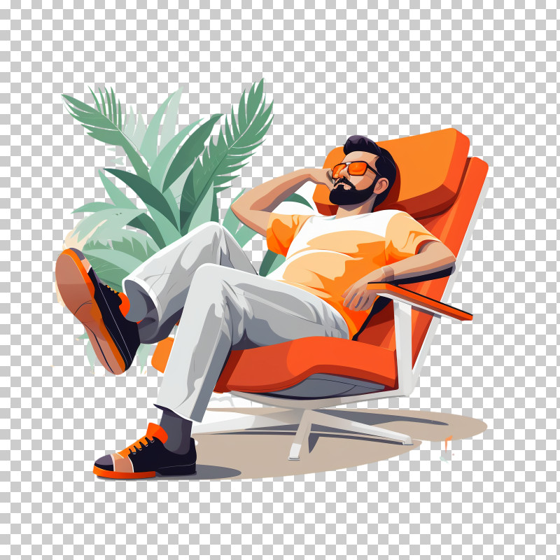 National Lazy Day - Man Relaxing On Chair PNG, Clipart, Chair, Comfort ...