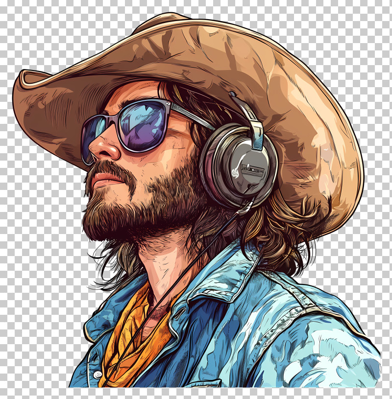 Man Listening Music - Cowboy Listening To Music PNG, Clipart, Cool ...