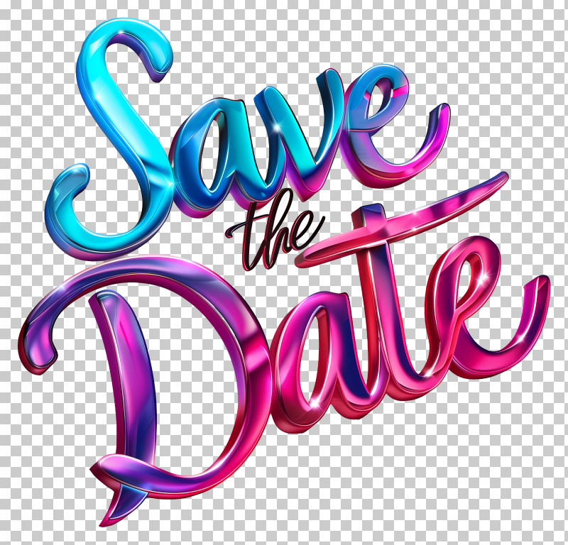 Save The Date - Colorful Save The Date Text Design PNG, Clipart, 3d ...