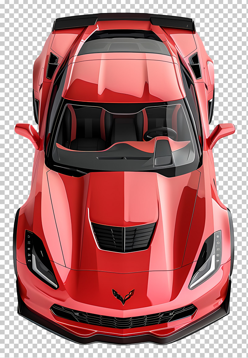 Car Top View - Sleek Red Sports Car Design PNG, Clipart, Automotive ...
