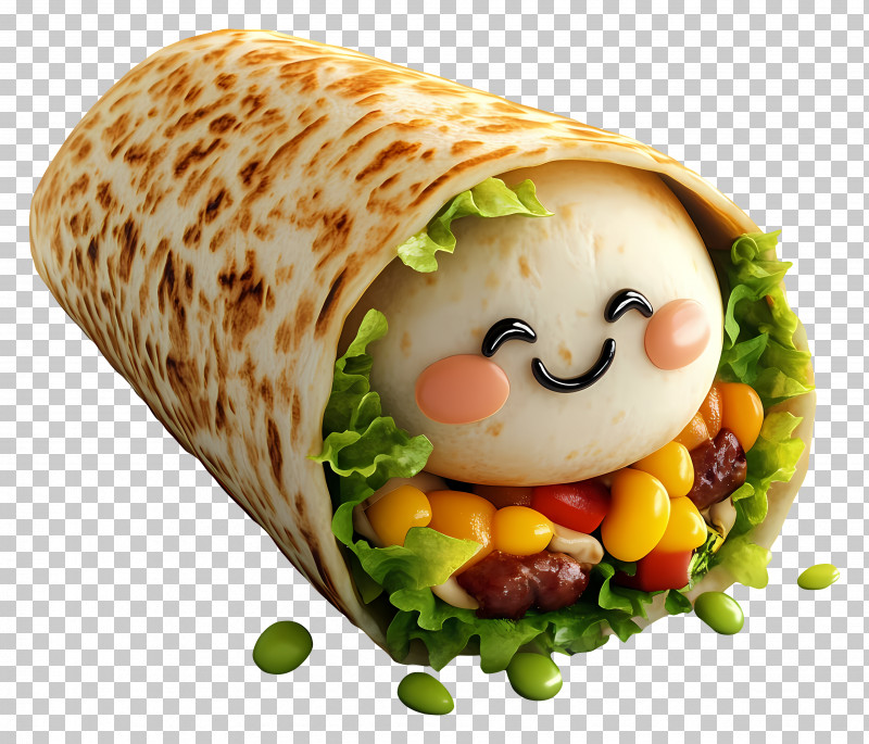 National Burrito Day - Smiling Burrito Cartoon PNG, Clipart, Beans ...