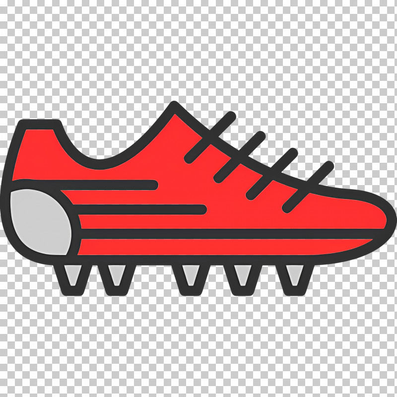 Football Boots - Red Sports Cleats With Spiked Soles PNG, Clipart ...