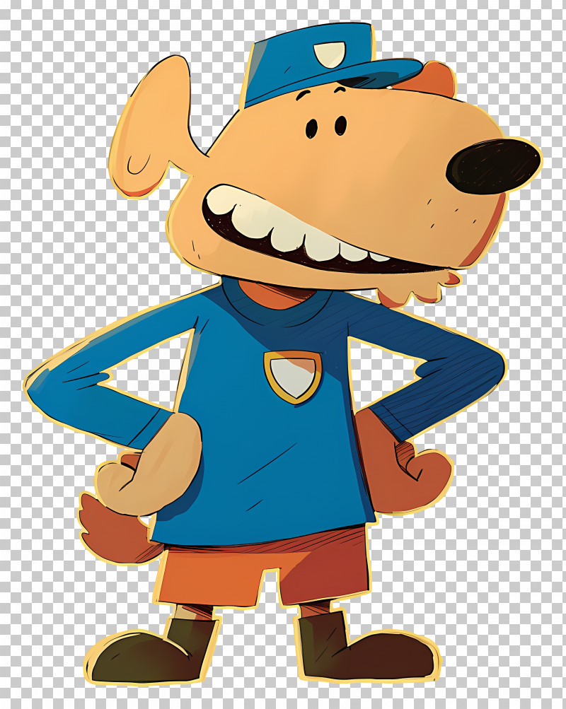 Dog Man - Cartoon Dog In Blue Uniform Illustration PNG, Clipart ...