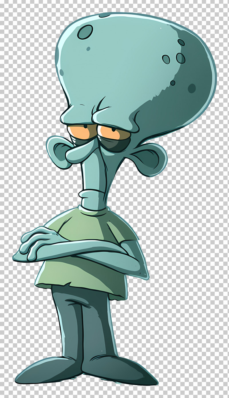 Squidward Tentacles - Cartoon Squid With Expression PNG, Clipart ...