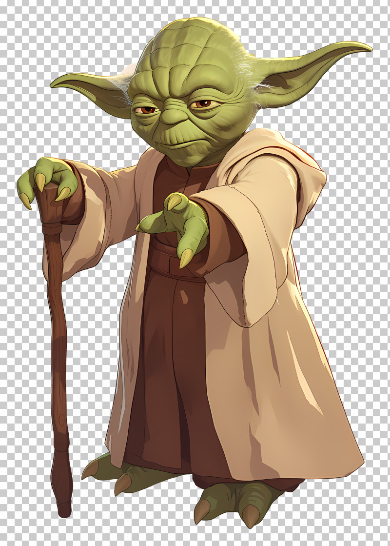 Yoda - Fictional Character With Green Skin And Robe PNG, Clipart ...