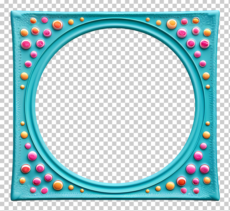 Circular Frame - Blue Frame With Colorful Dots PNG, Clipart, Art, Blue ...