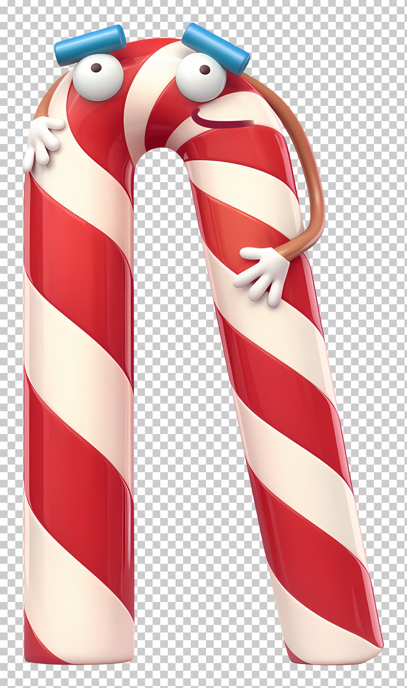 Rubber Tube - Cartoon Candy Cane With Eyes For Christmas PNG, Clipart ...