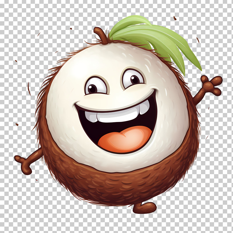 World Coconut Day - Happy Cartoon Coconut Illustration PNG, Clipart ...