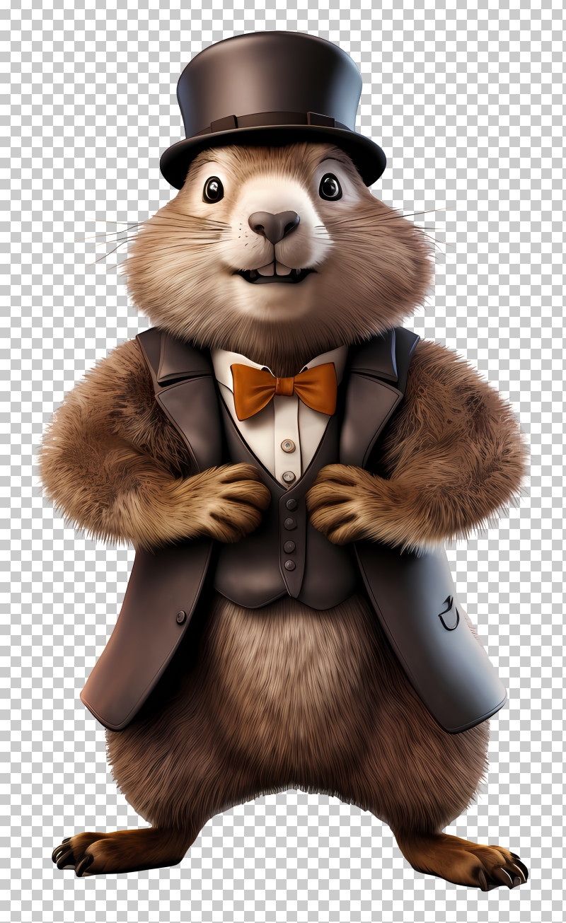 Groundhog Day - Posh Groundhog In Top Hat And Formal Attire PNG ...
