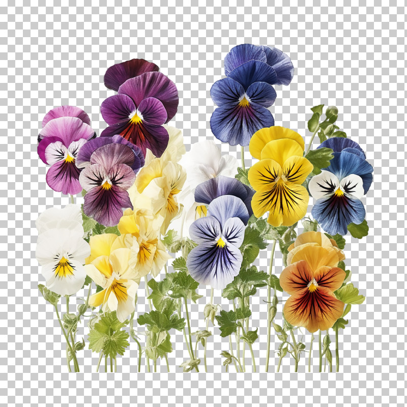 Pansy Flower - Colorful Pansies In Bloom PNG, Clipart, Bloom, Colorful ...