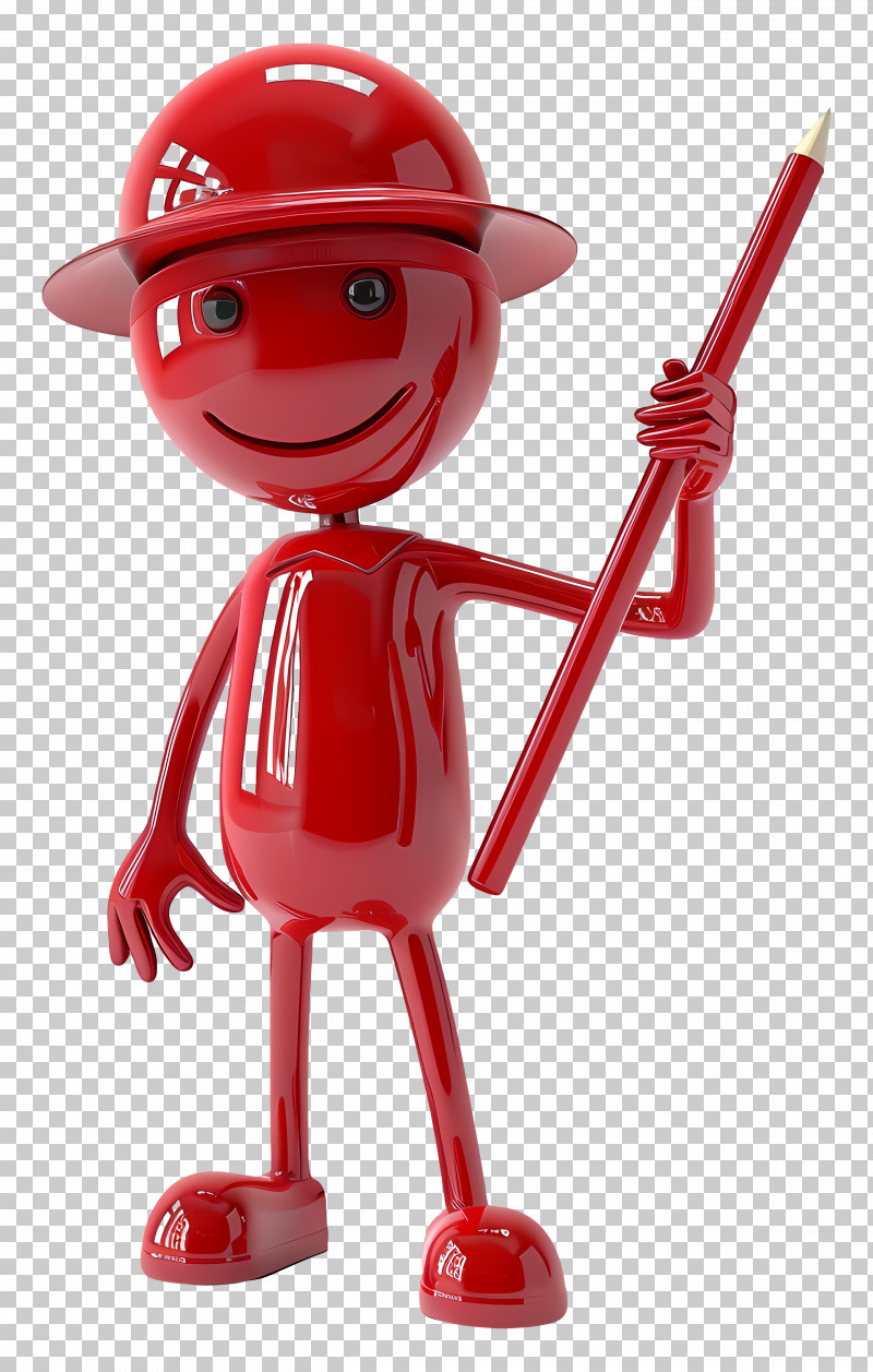 Christmas Stick Figure - Red Character With Pencil PNG, Clipart, Art ...