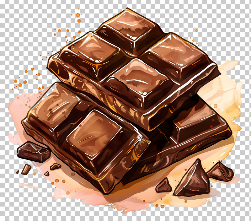 Chocolate - Mouthwatering Chocolate Squares Representation PNG, Clipart ...