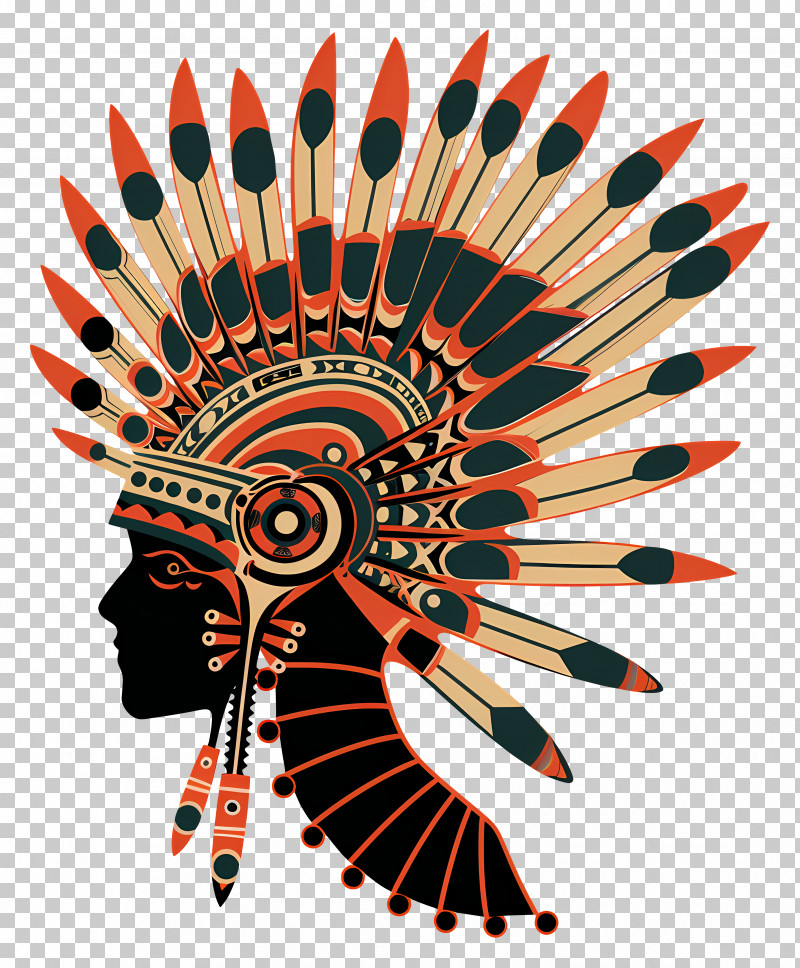 Indigenous Headdress Vector - Stylized Indigenous Headdress Design PNG ...