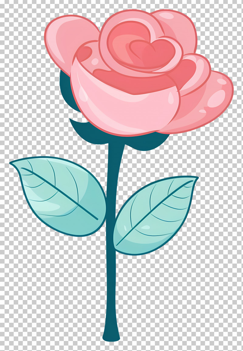 Red Rose - Pink Cartoon Flower Illustration PNG, Clipart, Beautiful ...