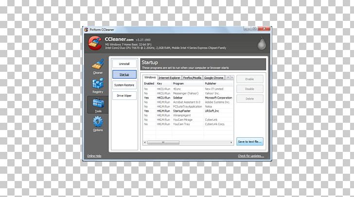 Computer Program Screenshot Display Device Electronics PNG, Clipart, Brand, Ccleaner, Computer ...