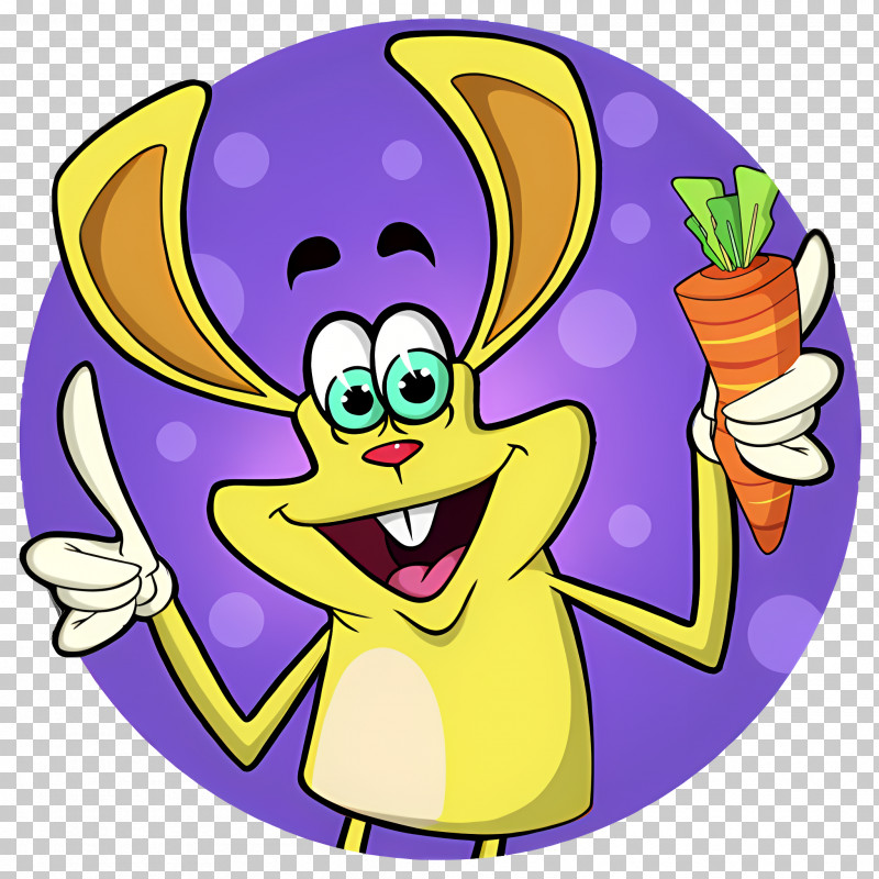 Tik Tak Tail - Yellow Cartoon Rabbit Holding A Carrot PNG, Clipart ...