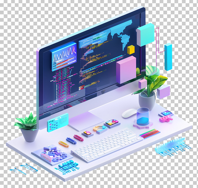 Programming Workflow - Modern Computer Desk With Coding Setup PNG, Clipart, Coding, Computer ...