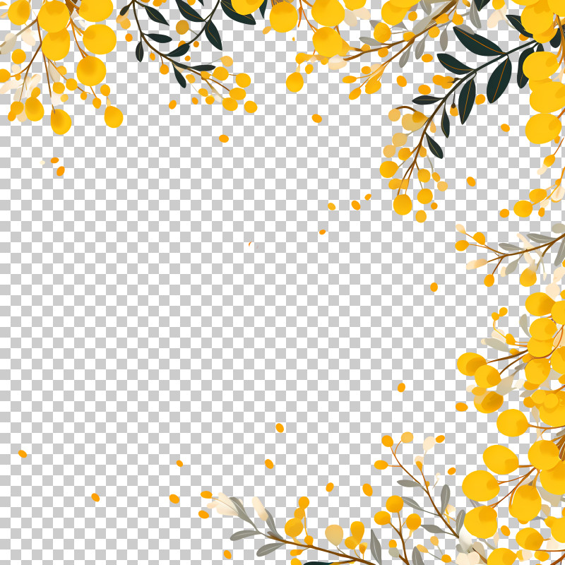 Golden Wattle - Yellow Floral Frame With Ornate Design PNG, Clipart ... Golden Wattle - Yellow Floral Frame With Ornate Design PNG, Clipart ...