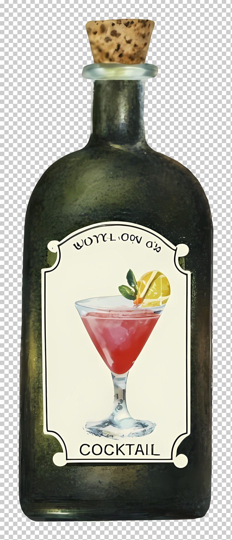 Icon - Vintage Cocktail Bottle With A Fancy Label PNG, Clipart, Alcohol ...
