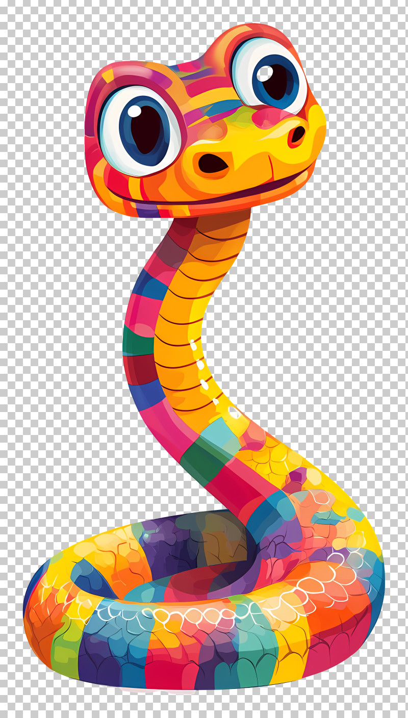 Cartoon Snake - Colorful Cartoon Snake With Big Eyes PNG, Clipart ...