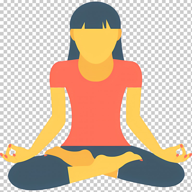 Meditation - Cartoon Person Meditating In Yoga Pose PNG, Clipart ...