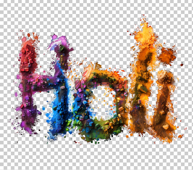 Holi - Bright Holi Celebration Text Design PNG, Clipart, Bright ...