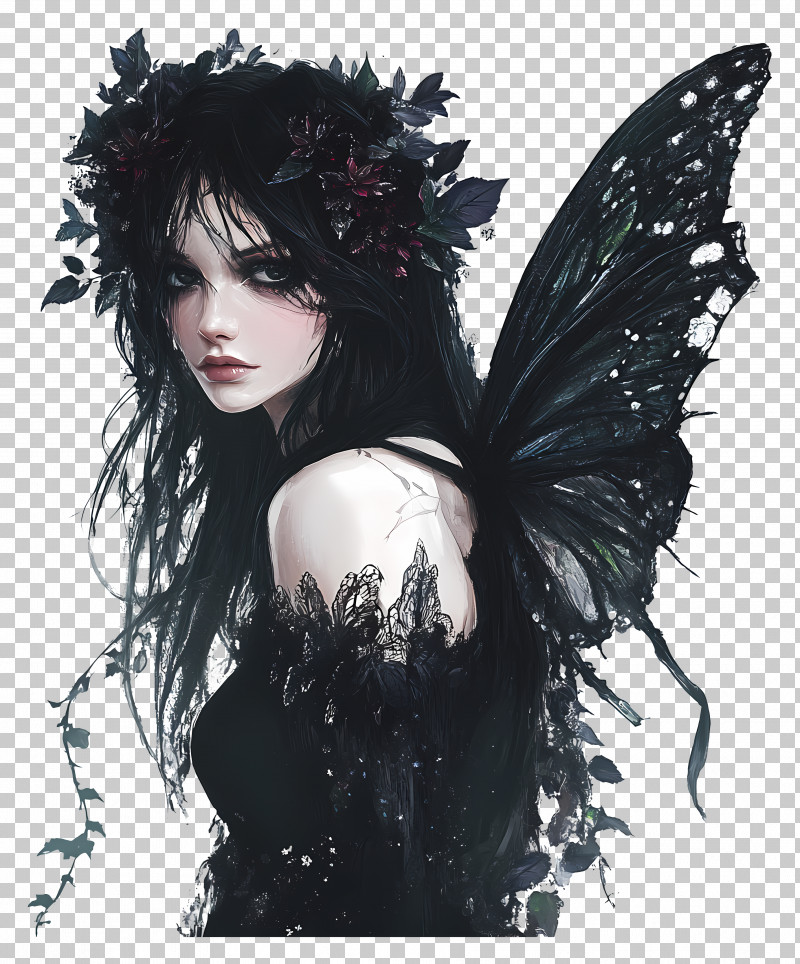Dark Fairy - Gothic Fairy With Dark Wings PNG, Clipart, Dark, Dark ...