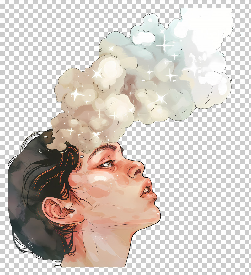 Thought Bubble - Imaginative Smoke From Head PNG, Clipart, Cloud, Dream ...