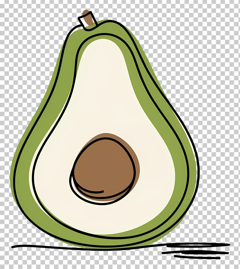 Cartoon - Simple Avocado Half Illustration PNG, Clipart, Avocado ...