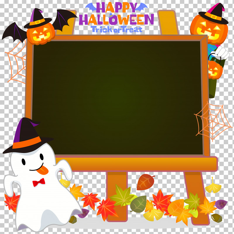Halloween Board - Halloween-Themed Illustrated Decoration Board PNG ...