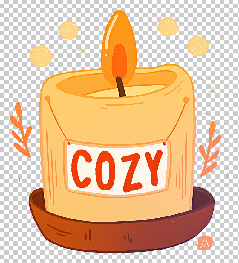 Cozy Candle - Cozy Candle Illustration With Warm Light PNG, Clipart ...