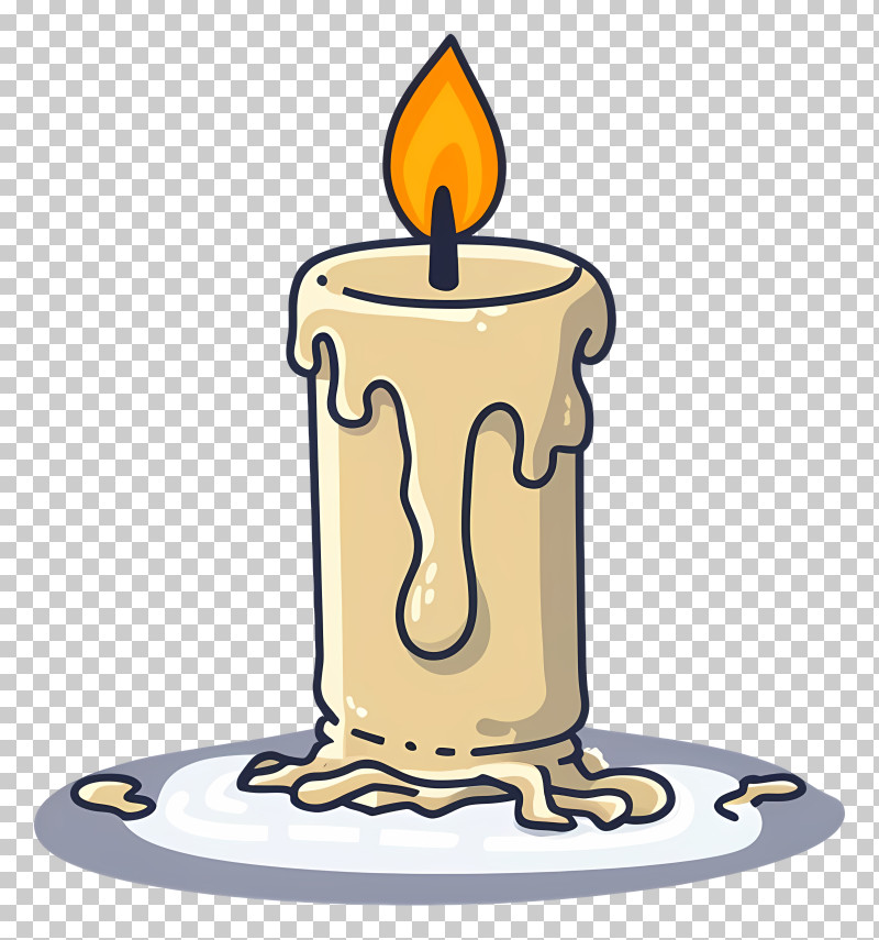 Cartoon - Dripping Wax Candle With Flame PNG, Clipart, Burning Candle ...