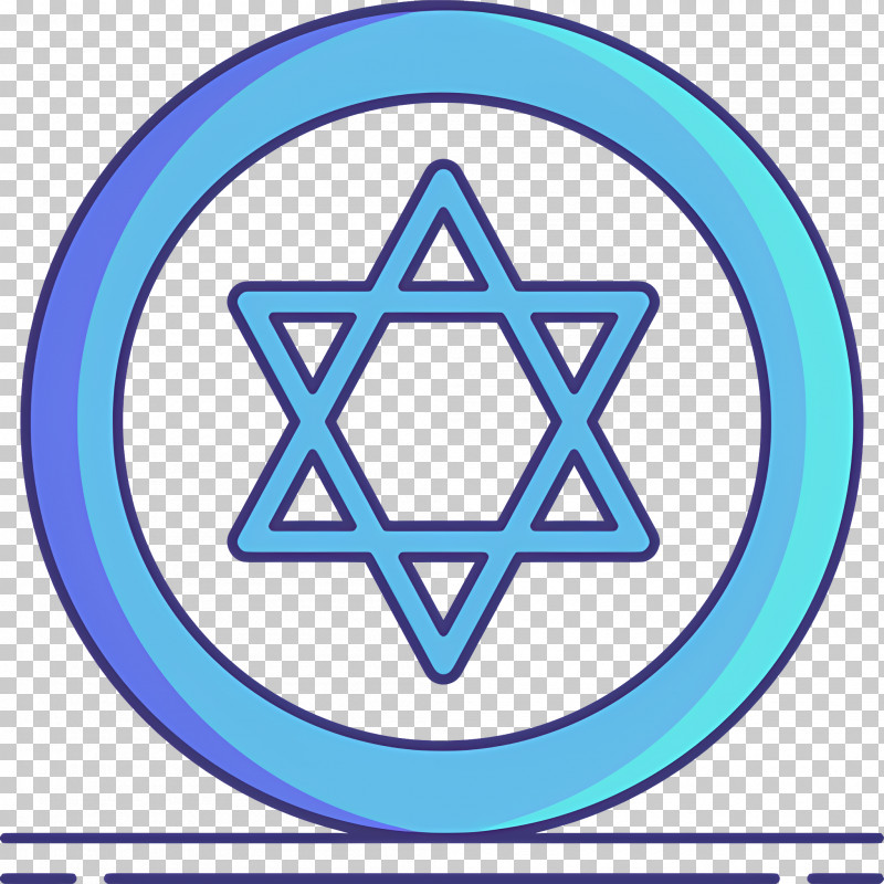 Star Of David - Star Of David Enclosed In A Circle Symbol PNG, Clipart ...