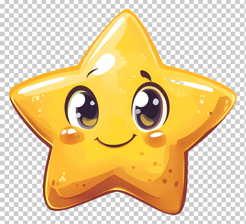 Yelllow Star - Cute Smiling Yellow Star Illustration PNG, Clipart, Adorable Star, Animated ...
