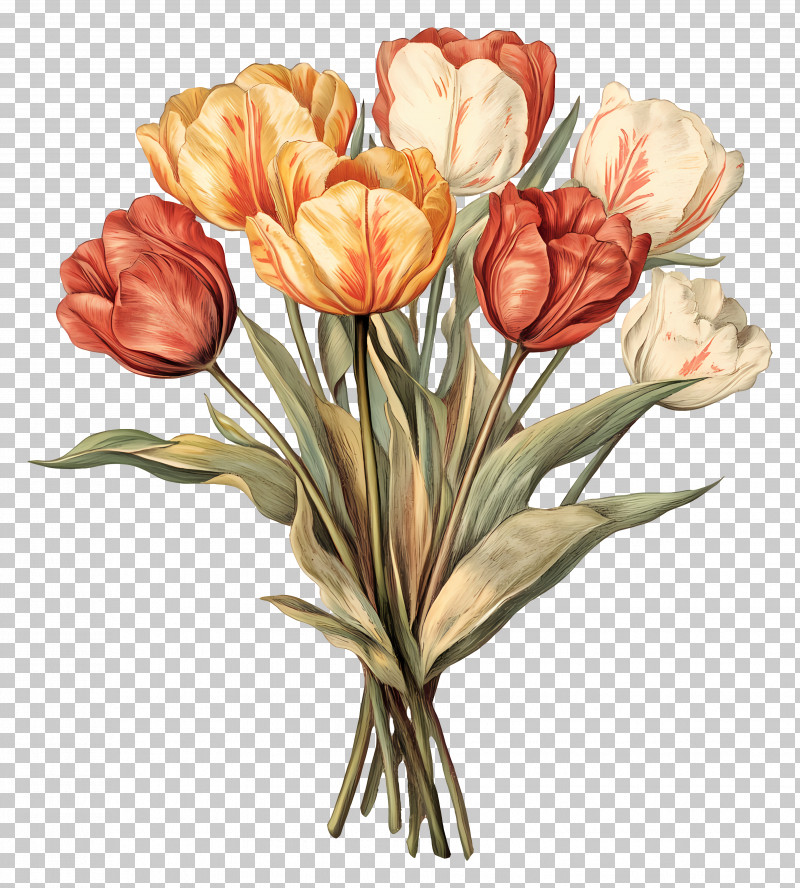Tulips Bouquet - Beautiful Red Tulips In Bloom PNG, Clipart, Bloom ...
