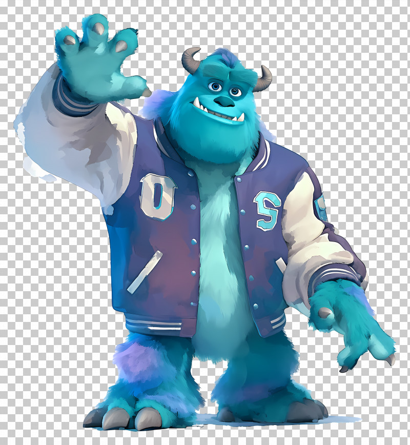 Sulley - Friendly Blue Monster Waving PNG, Clipart, Blue Monster ...