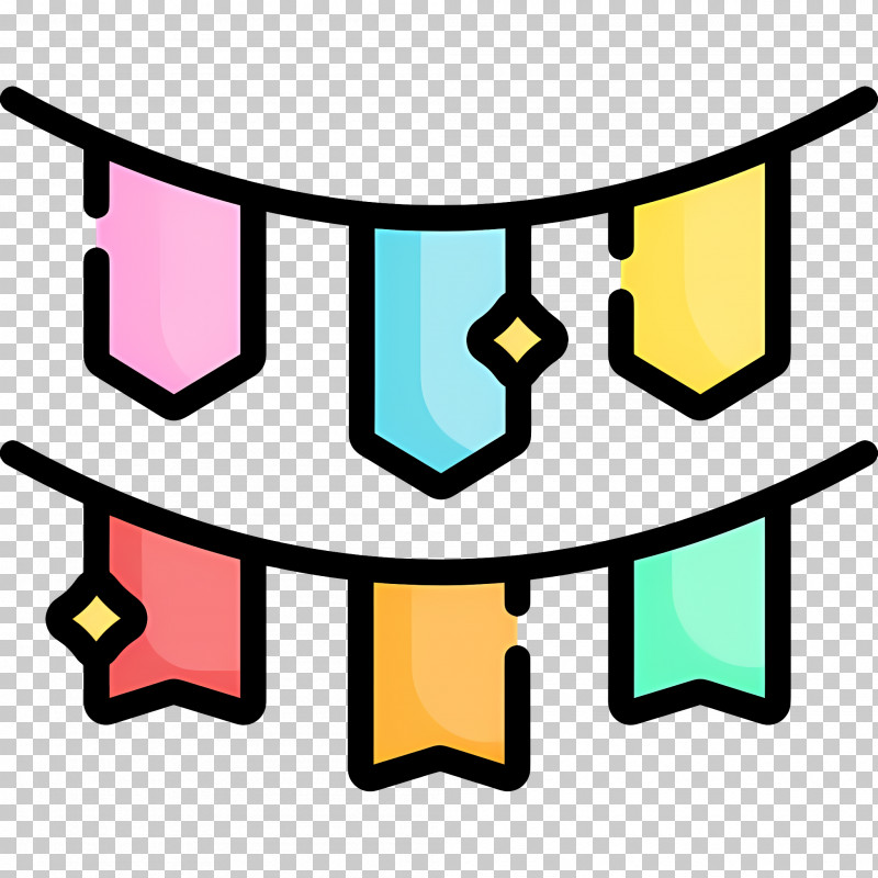 Birthday Flag - Colorful Bunting Flags For Celebration PNG, Clipart ...