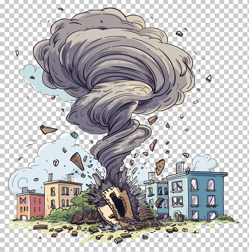 Tornado Destroy Building - Tornado Destroying Buildings PNG, Clipart ...