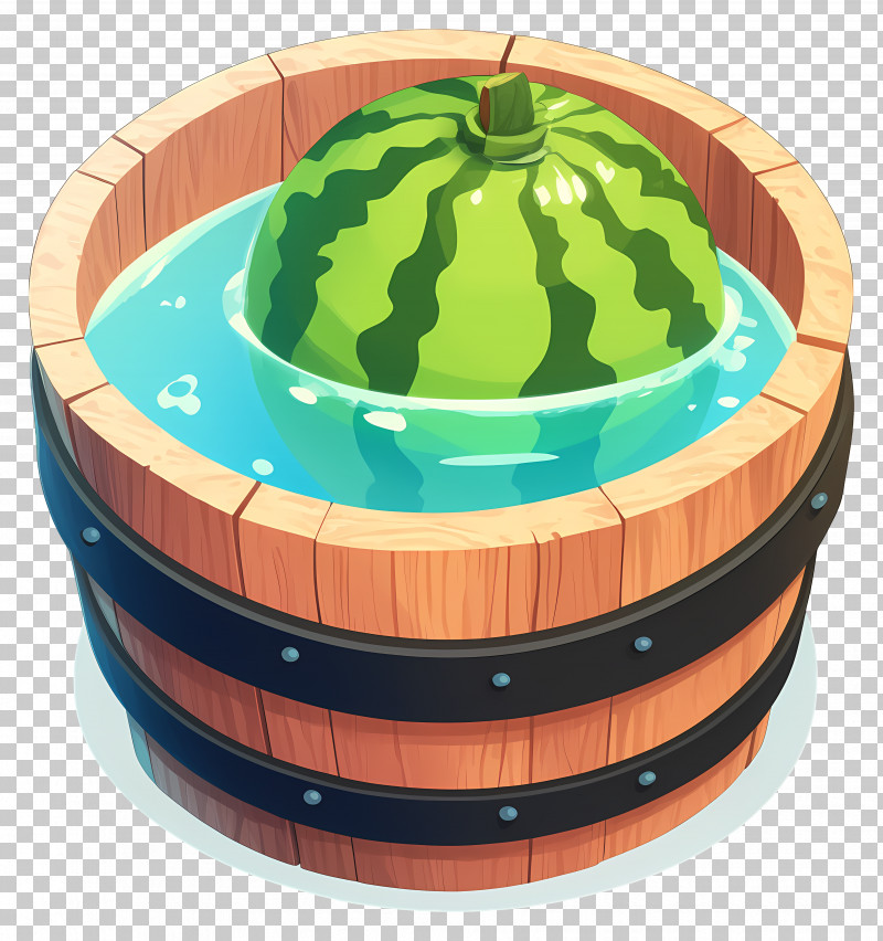 Watermelon - Watermelon Cooling In A Bucket Of Water PNG, Clipart ...