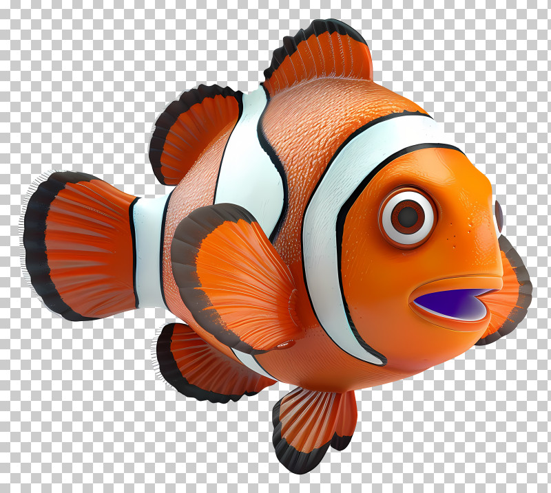Clown Fish - Vibrant Orange Clownfish From The Tropical Ocean PNG ...