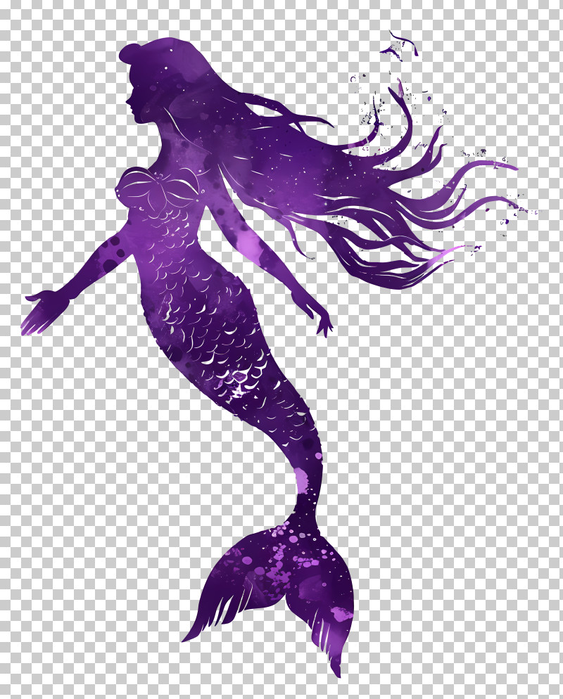 Mermaid Silhouette - Purple Mermaid Silhouette PNG, Clipart, Fairy Tale ...