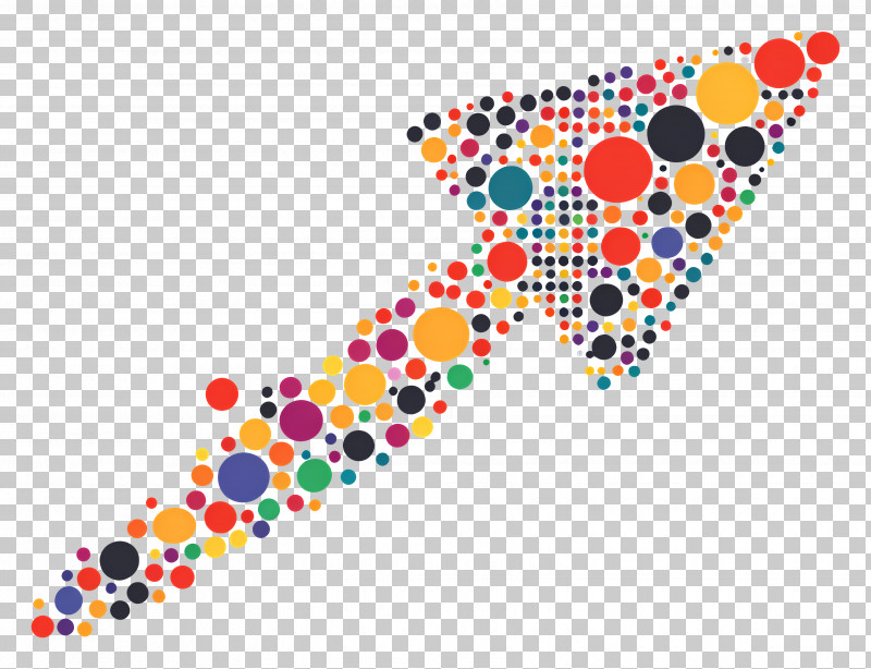 Dotted Arrow - Colorful Dotted Upward Arrow PNG, Clipart, Colorful ...