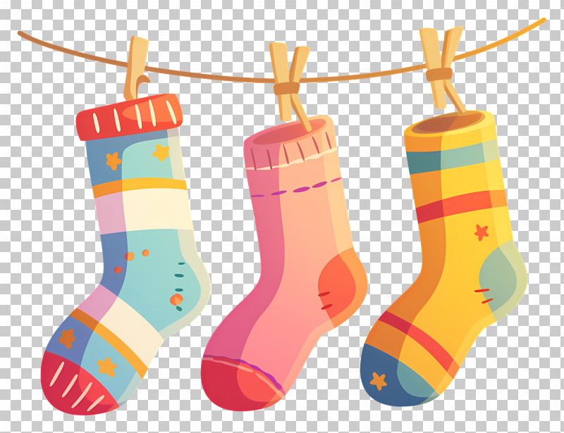 Socks Hanging On Clothesline - Colorful Hanging Socks On A Clothesline ...