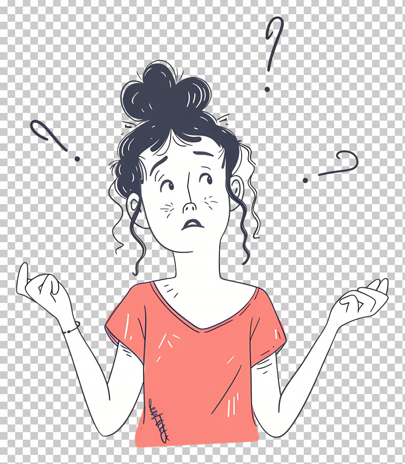 Confused Woman - Confused Woman With Question Marks PNG, Clipart ...