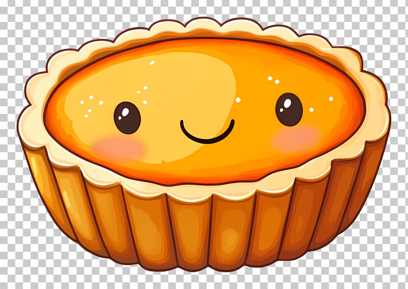 Pumpkin Pie - Smiling Tart Cartoon Dessert Illustration PNG, Clipart ...
